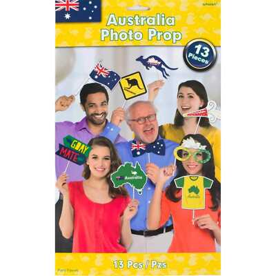 Australian Aussie Australia Day Photo Booth Props Pack of 13 Kangaroo ...