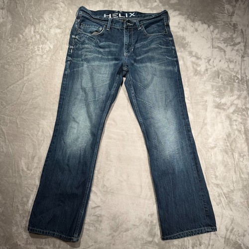 Y2K Helix Dark Wash Jeans Men’s Size 32x30 Slim Boot Cut Grunge Denim ...