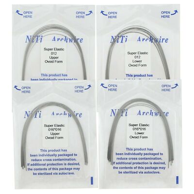 10 Pcs Dental Ortho Super Elastic Niti Arch Wire Round Rectangular ...