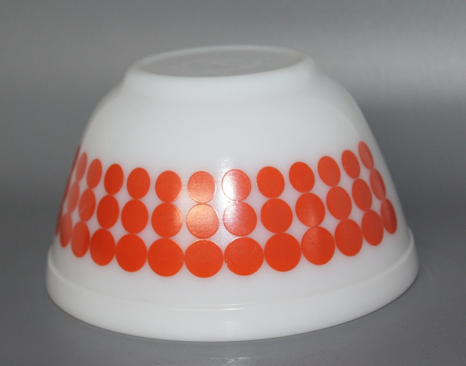 Vintage Pyrex 401 Orange Polka Dot Mixing Nesting Bowl 1 1/2 Pt | eBay