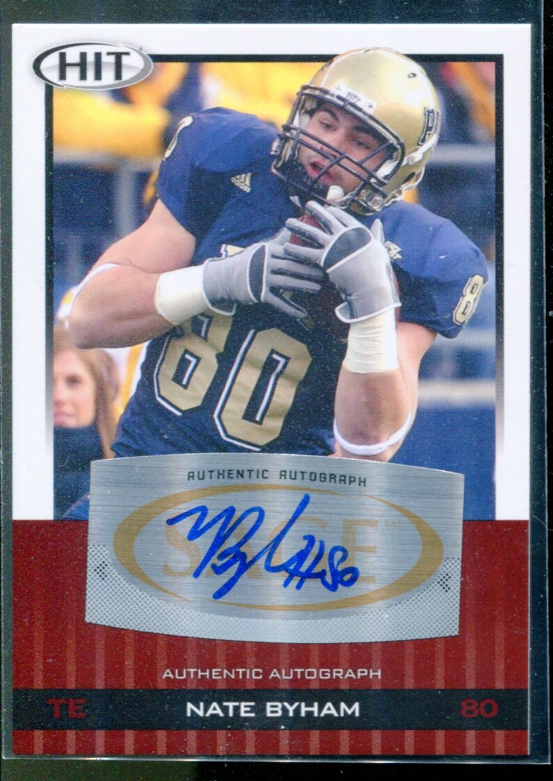 2010 SAGE HIT Autographs #A88 Nate Byham Auto Card RC Rookie Card | eBay