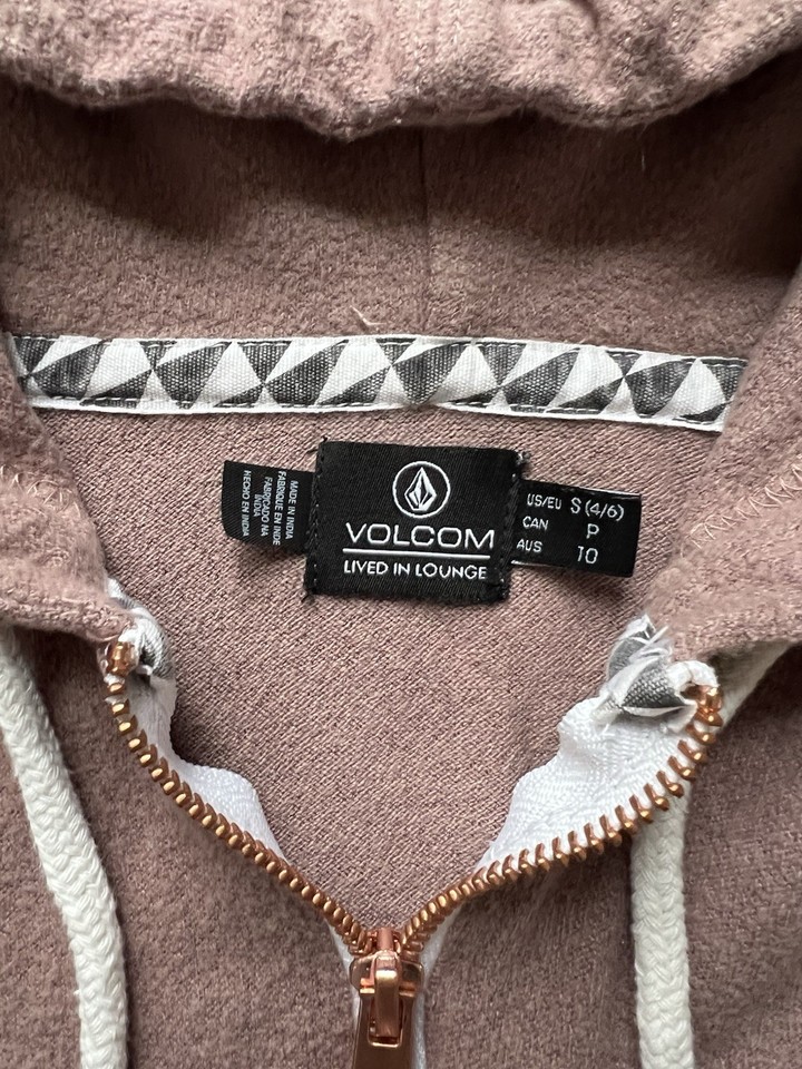 Volcom Lived In Lounge Zip Up Hoodie Women's Size Small | eBay
