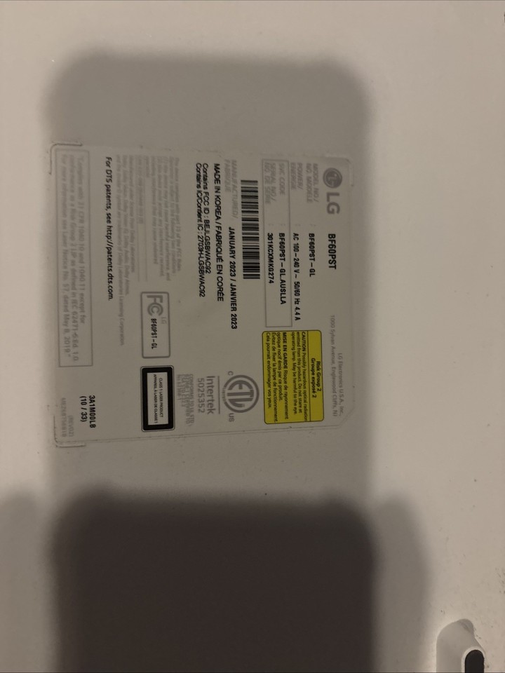 LG BF60PST-GL ProBeam Laser Projector DLP 6000 Lumen Laser Beam ...