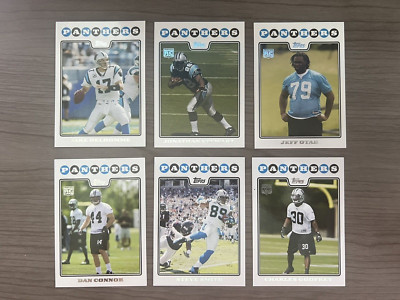2008 Topps Football 6 Card Team Lot Carolina Panthers, Jonathan Stewart ...