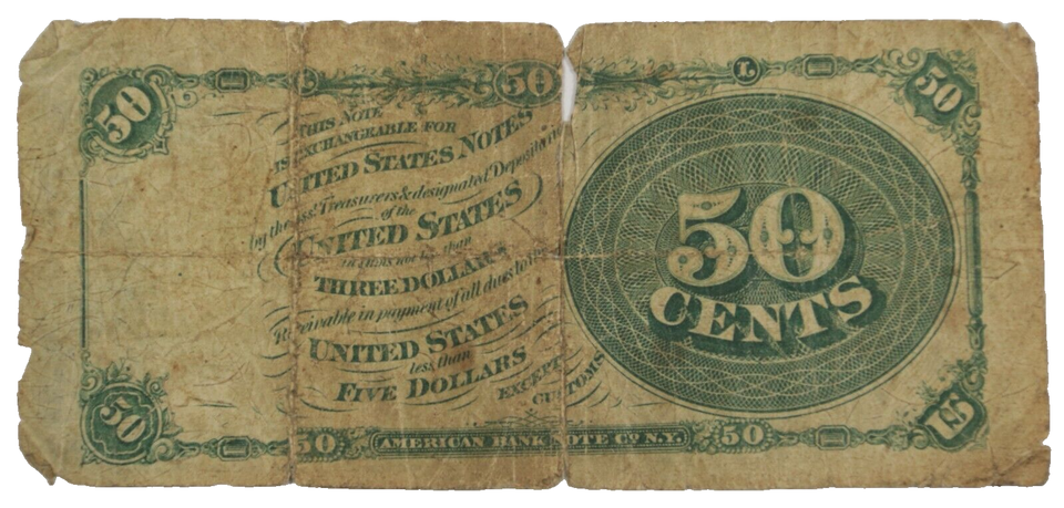 50 Cents Fractional Currency Fourth Issue Fr#1376 | eBay