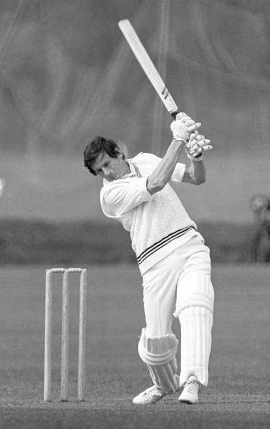 Bevan Congdon batting for New Zealand during the tour match - Cricket ...