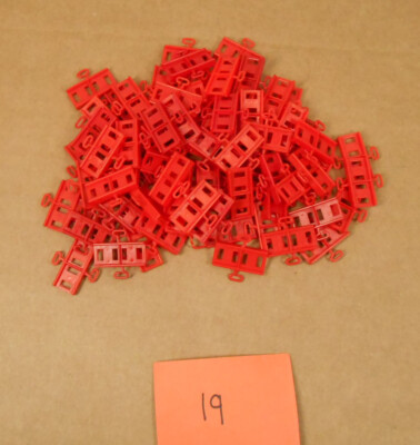 Quercetti Skyrail Rollercoaster Marble Mania 51 Red Coaster Connectors ...