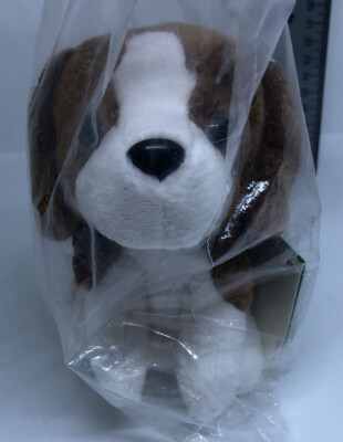 Alfa's Fuzzy Town Brown / White / Black Dog Plush Stuffed Animal Toy 6 ...