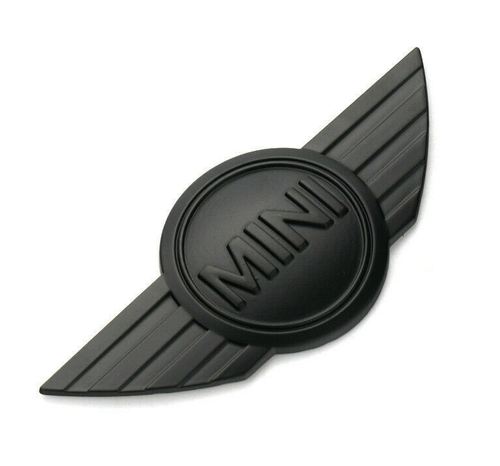 NEW Black MINI Cooper CLUBMAN S FRONT HOOD Emblem Badge sticker R50 R52 ...