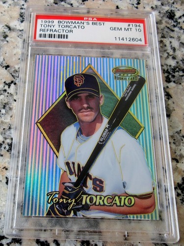 TONY TORCATO 1999 Bowman's Best Refractor SP Rookie Card RC PSA 10 POP ...