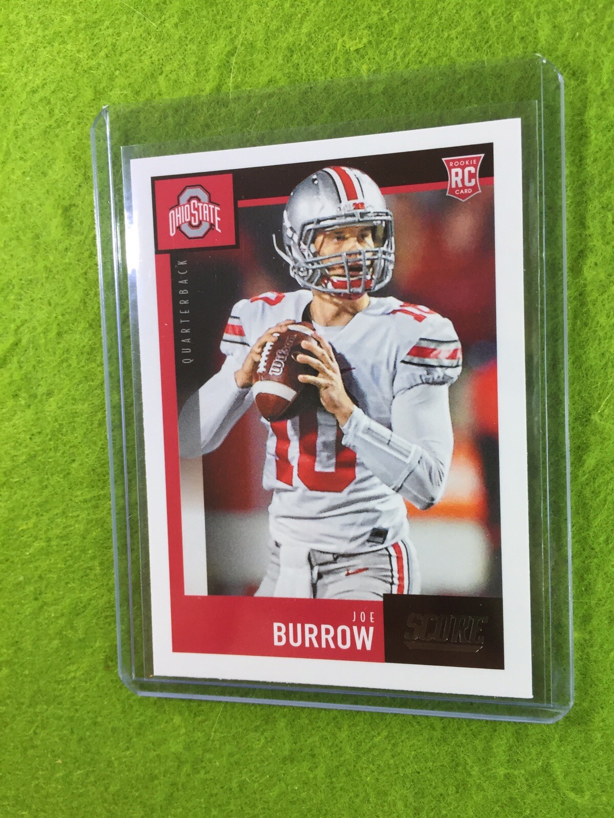 JOE BURROW ROOKIE CARD JERSEY #10 OHIO STATE RC LSU 2020 Panini Score ...