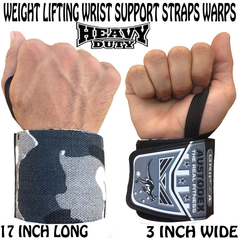 NEW Weight Lifting BodyBuilding Gym Wrist Support Strap wraps ELBOW ...