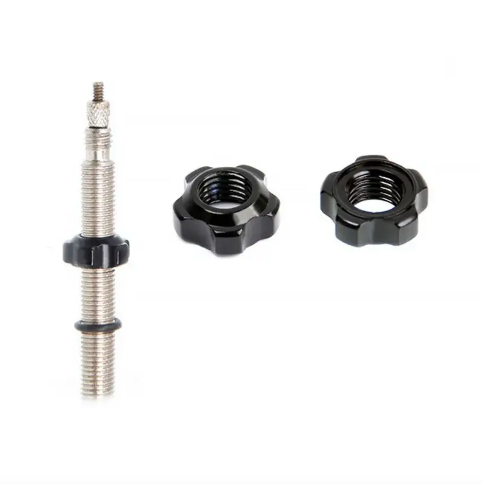 1 Set Bicycle 2 X Presta Valve Nuts, 2 X "O" rings & Instillation Tool ...