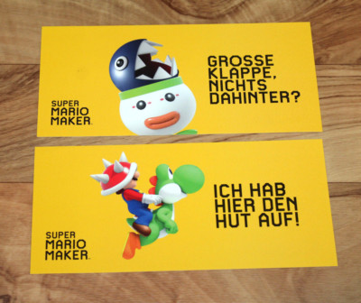 Super Mario Maker Rare Promo Large Postcard Set Card Nintendo 2015 Wii ...