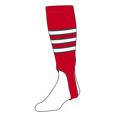TCK Baseball Stirrups Medium (200D, 5in) Red, Graphite, White | eBay