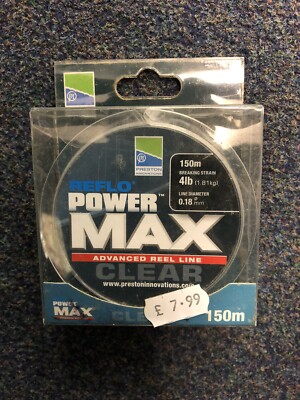 preston innovations reflo power max line (4lb clear) | eBay UK