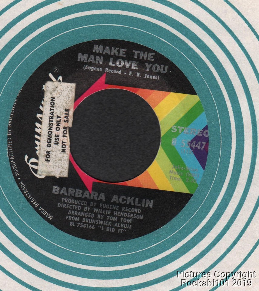 Hear 1971 Barbara Acklin Soul M- 45 I Can't Do My Thing / Make the Man ...