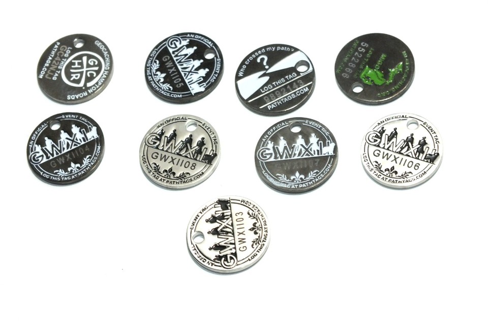 Pathtag 9 Pathtags Geocaching Souvenir 9 Coins Geowoodstock 2016 Tag ...