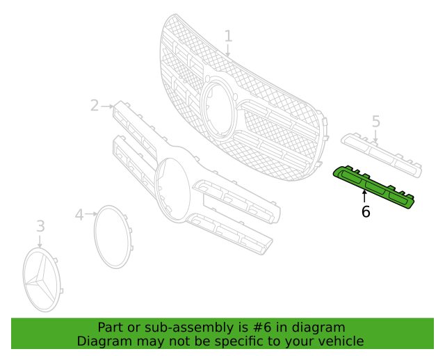 Genuine Mercedes-Benz Grille Molding 1678884300 for sale online | eBay