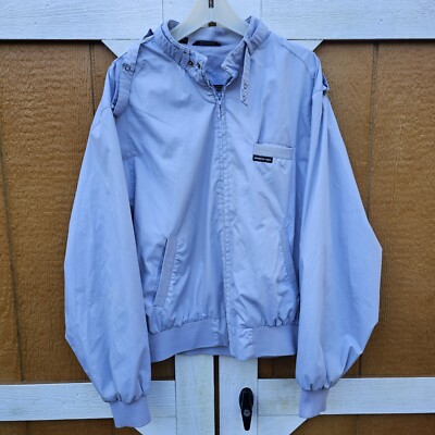 Vintage Members Only Jacket Men's XL Grey Lightweight Jacket Full Zip ...