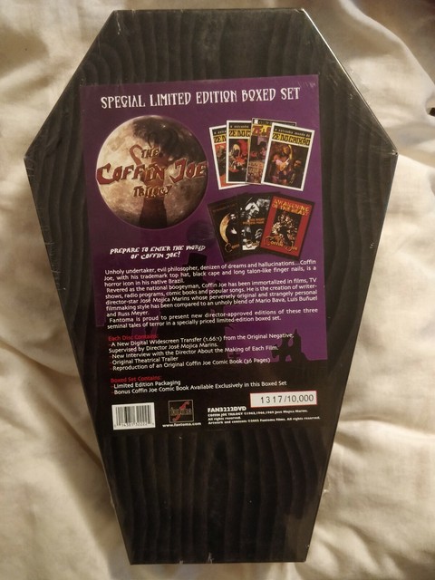 The Coffin Joe Trilogy (DVD, 2002, 3-Disc Set, Coffin Shaped DVD Case ...