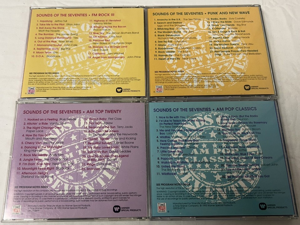 Time Life~Sound of the Seventies~70s~24 CD Set Collection Lot "A Loss ...