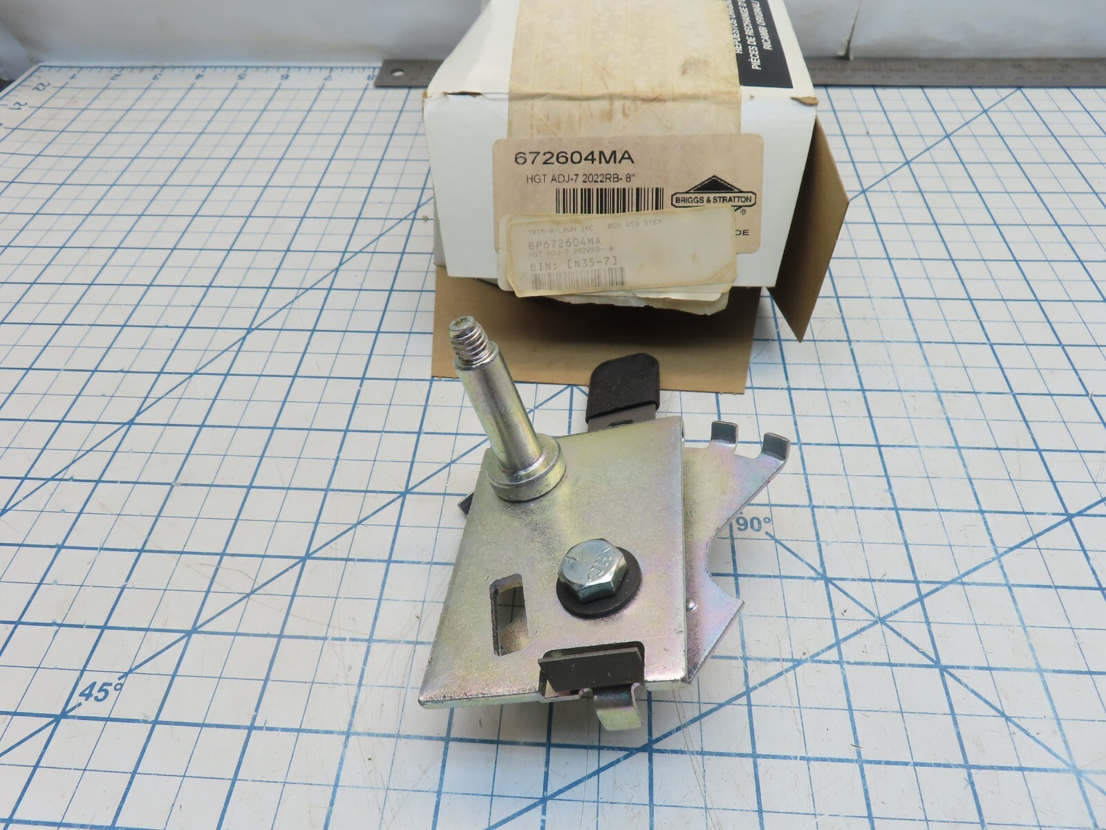 Briggs & Stratton 672604MA 672604 Deck Wheel Height Adjuster Rear RH ...