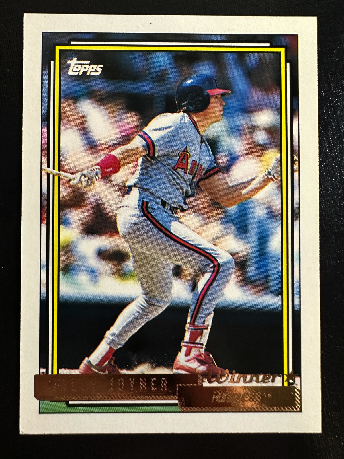 Wally Joyner 1992 Topps Gold Winners Baseball Card California Angels ...