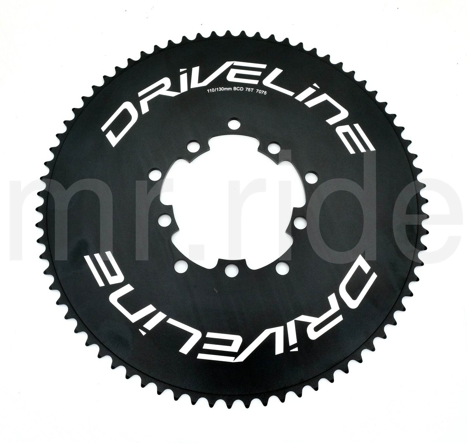 Driveline Al7075 Road Bike Bicycle TT Chainring 75t BCD 110/130mm Black ...