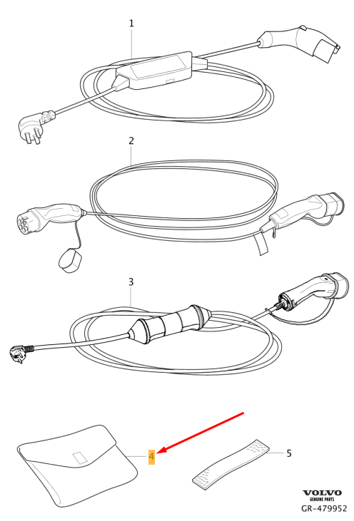 Genuine Official Volvo Charging Cable Bag Black Great 31419224 for sale ...