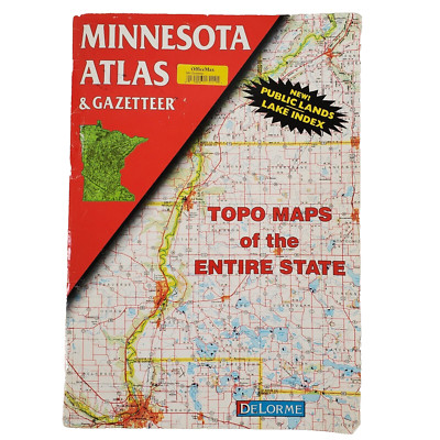 1994 Minnesota Atlas Gazetteer Topo Maps Road Guide Lake Index DeMorme ...
