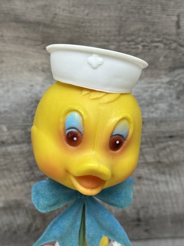 Vintage Easter Decoration 12" Flocked Duck Spring Hong Kong Blow Mold ...