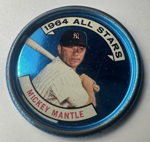 MICKEY MANTLE 1964 TOPPS COIN 131 ALL STARS Batting Right VINTAGE 1960S ...