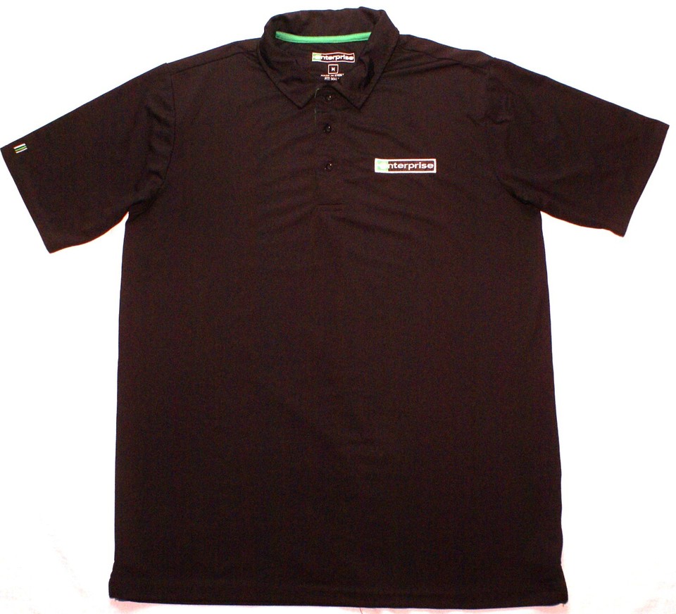 ENTERPRISE Rent A Car Employee Uniform Black Polo Shirt, Size Medium | eBay