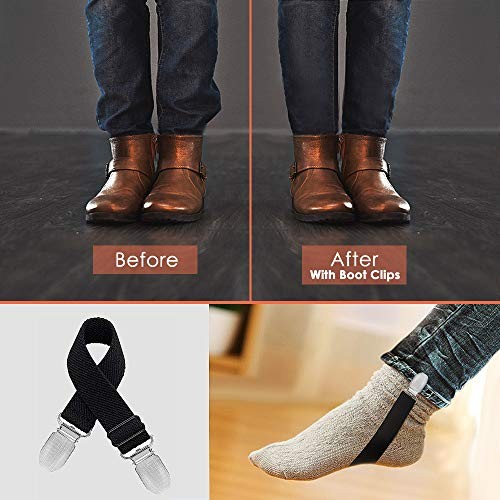 Goodtimes Adjustable Boot Straps Pant Stirrups Clips for Women and Men ...