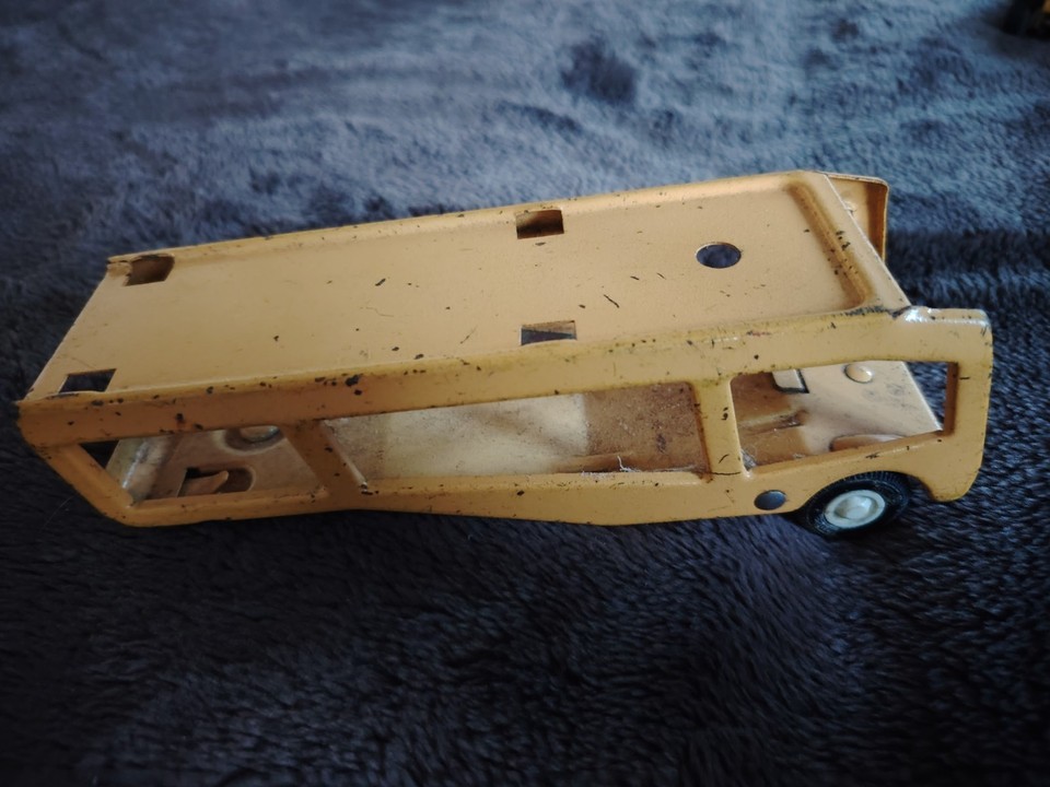 Vintage Tonka mini-trucks. Low Loader, Tipper and Transporter trailer ...