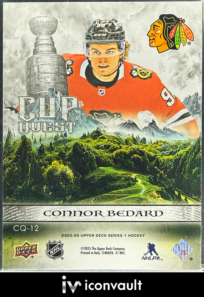 2025-26 UPPER DECK SERIES 1 CONNOR BEDARD CUP QUEST BLACKHAWKS CHICAGO ...