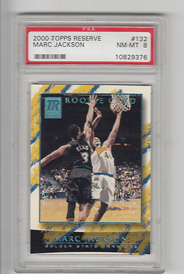 Marc Jackson 2000-01 Topps Reserve Rookie Card #132 PSA 8 NMMT Warriors ...