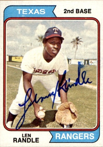 Lenny Randle Texas Rangers 1974 Topps #446 Autographed Signed Baseball ...