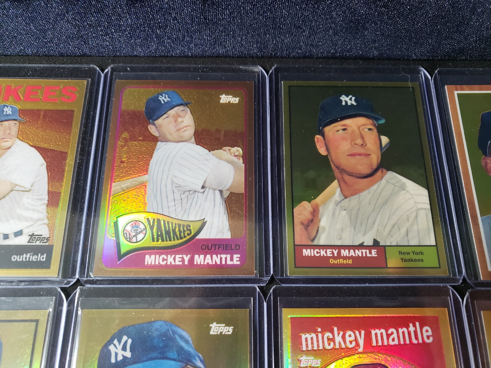 Mickey Mantle 1952 Gold Refractor 2008 Topps Rookies MMR-52 MMR-53 MMR ...