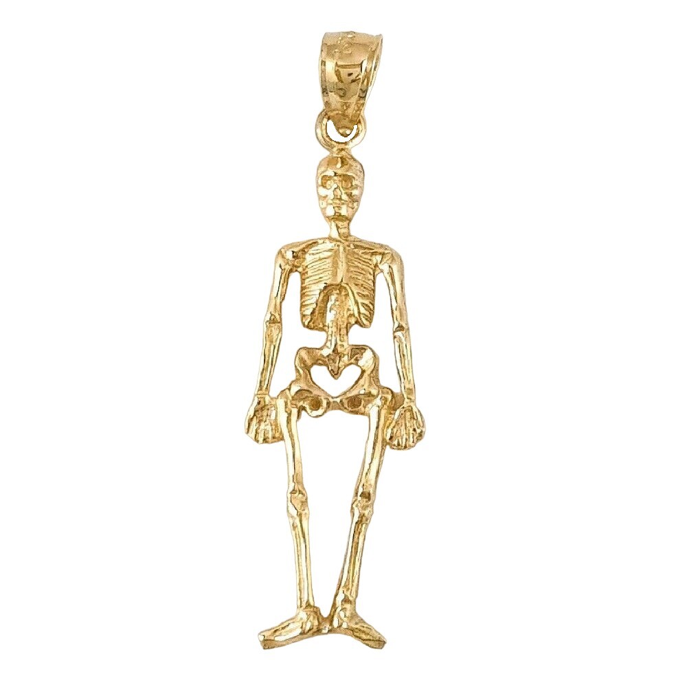 14K Yellow Gold Skeleton Pendant / Charm, Made in USA | eBay