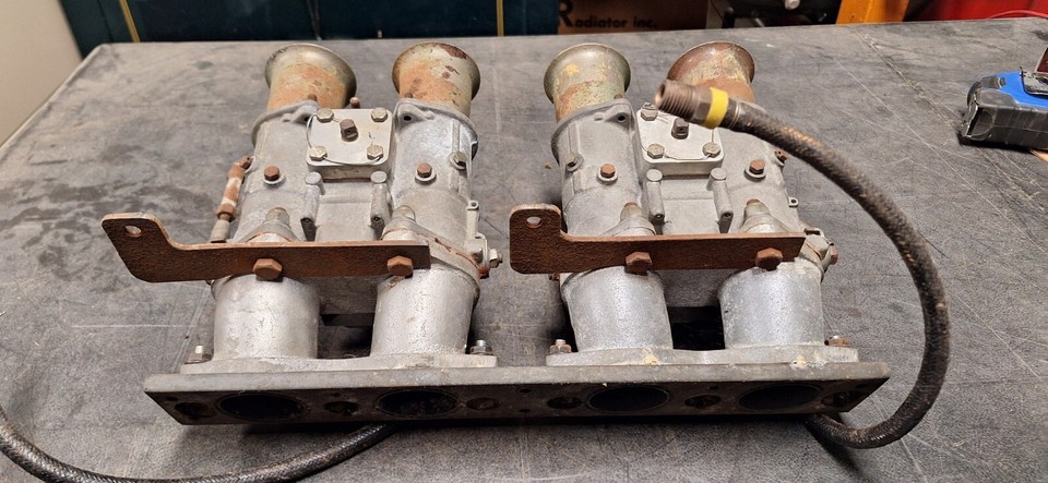 Offenhauser Offy Midget 110-120 Weber Carburetors 45 DCOE9 Magnesium ...