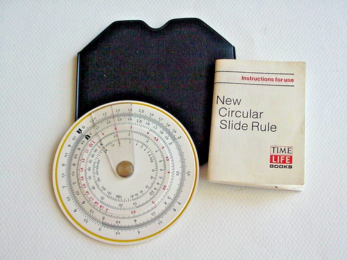 VINTAGE CONCISE CIRCULAR SLIDE RULE No. 28N MADE IN JAPAN ENGLISH ...