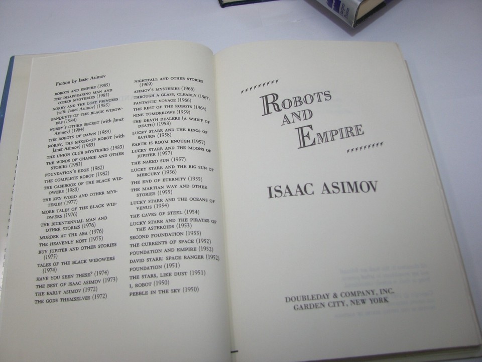Isaac Asimov ROBOTS AND EMPIRE Prelude to Foundation Magic The Currents ...