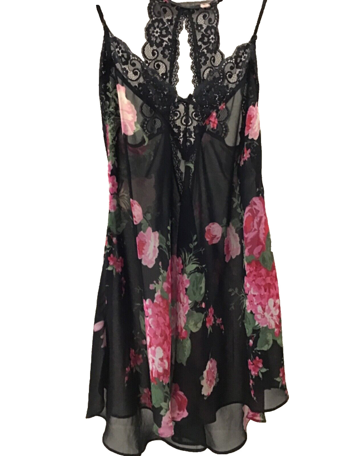 Vintage IN BLOOM INTIMATES SHEER BRA FLORAL SLIP TED… - Gem