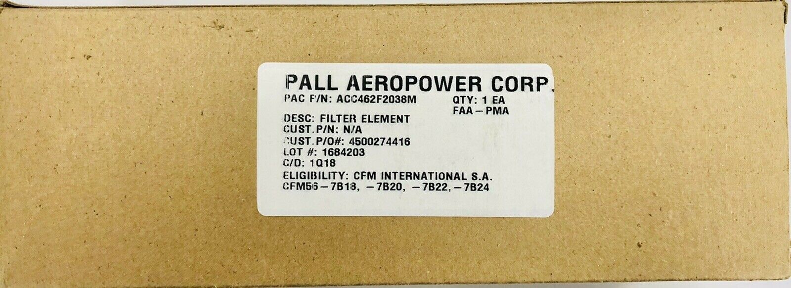 Pall Aeropower Corp. Filter Element ACC462F2038M Brand New in Box | eBay