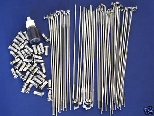 Triumph Stainless rear spool wheel spokes 19" 1948 to 70 spoke set .300 ...