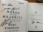LOT 6 AUTOGRAPHED BOOKS: GEORGE W BUSH ARLEN SPECTER NEWT GINGRICH GUY ...