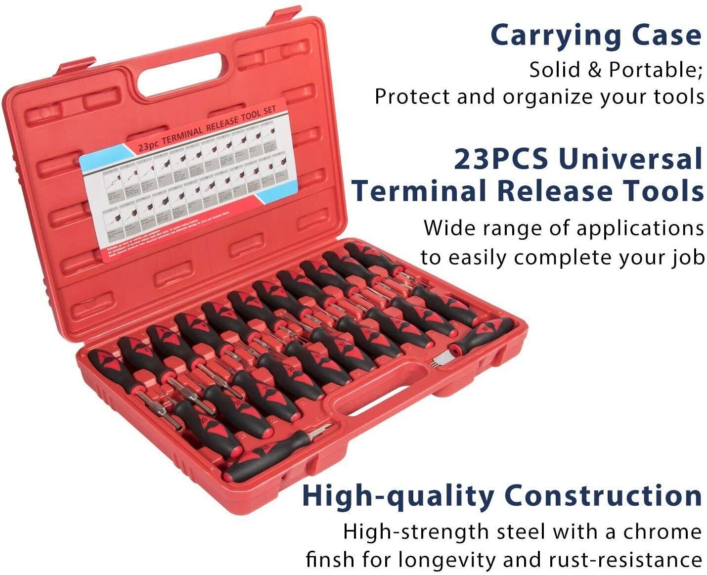 23 PCS Universal Terminal Release Tool Set Wire Electrical Connector ...