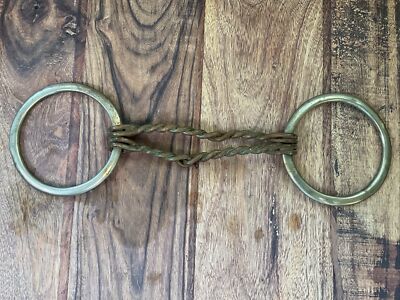 Mule Bit Vintage Double Twisted Snaffle Bit 5” Mouthpiece 3” Oring | eBay